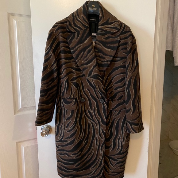 Zara | Jackets & Coats | Zara Tiger Coat | Poshmark